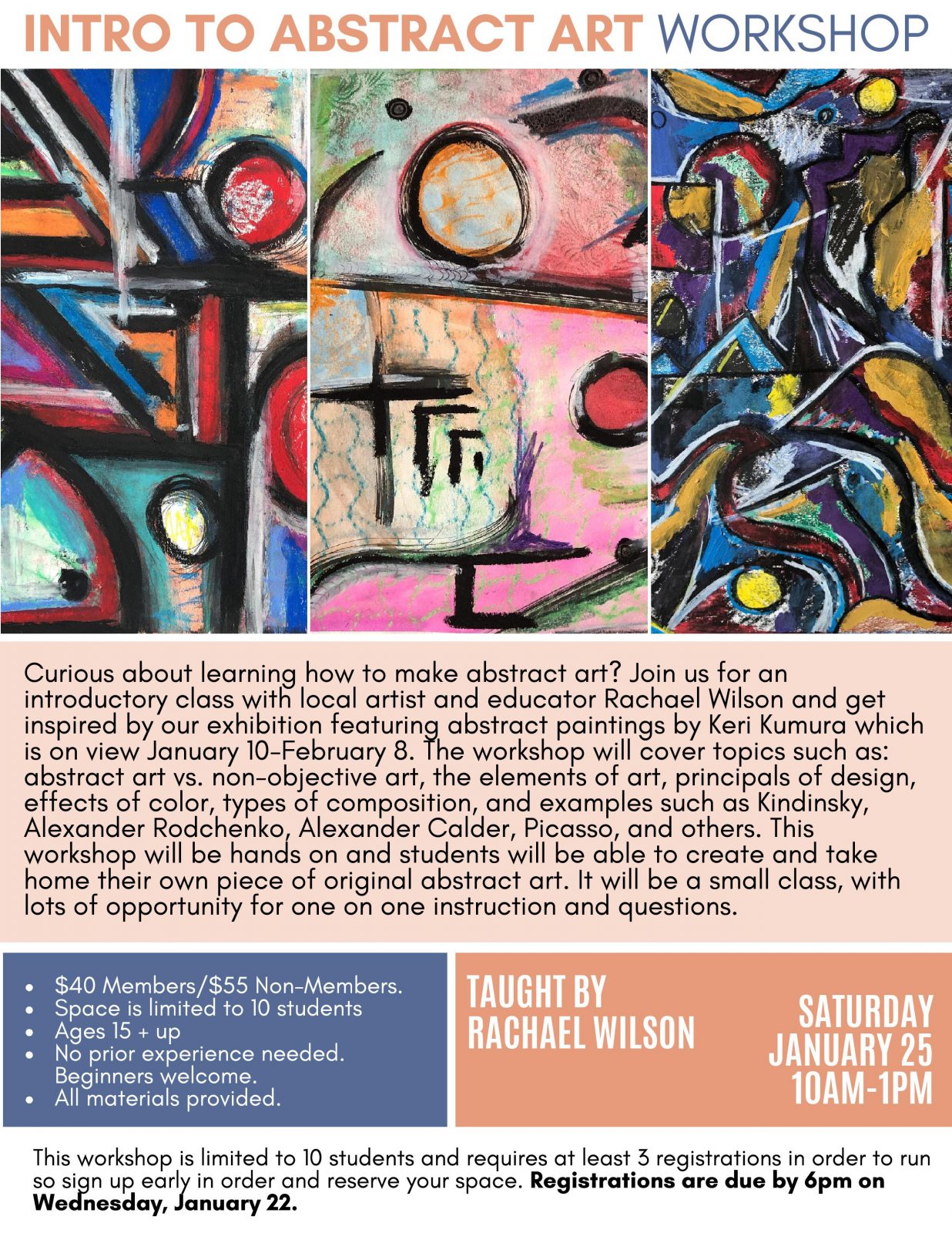 Intro to Abstract Art Workshop at The Harlow - Maine Gallery + Studio Guide